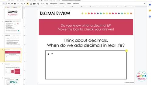 Adding Decimals Digital Activities - Distance Learning by Alyssa Teaches