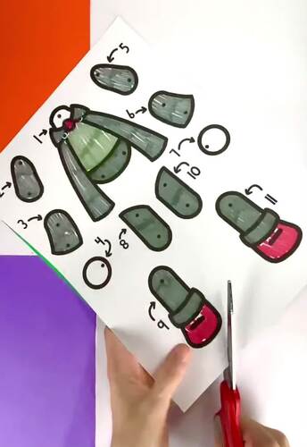 Halloween Vampire Kids Moveable Paper Puppet Doll Fall Craft Autumn ...