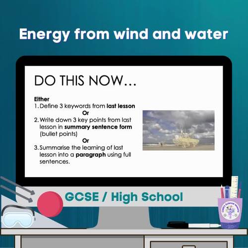 Energy from wind and water (GCSE) by CMGs Science lessons | TPT