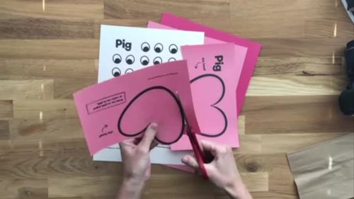 Valentine's Day Craft and Card Holder • PIG by Print Designs by Kris