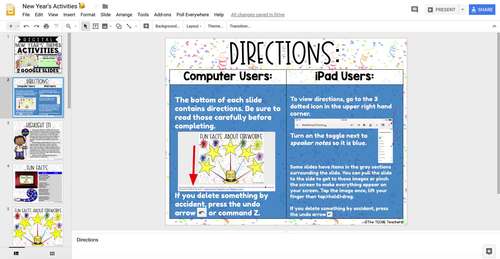 Digital New Year's Activities in Google Slides™ by The Techie Teacher