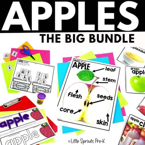 Apple Activities for Preschool, PreK and Kindergarten | THE BIG BUNDLE