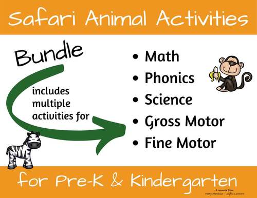 African Safari Animals Activities BUNDLE - Math, Phonics, Science ...