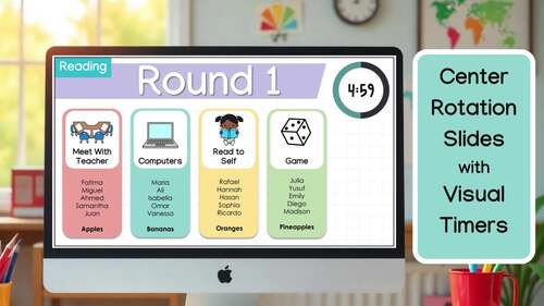 Center Rotation Slides Visual Countdown Timers Reading PowerPoint ...