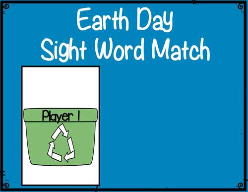 Earth Day Sight Word Match Game by The Teaching Scene by Maureen