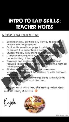 Science Lab Skills Worksheets with Experiment | Science Middle Grade