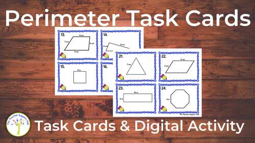Find the Perimeter Write the Room | Task Cards & Digital Activity | 3rd ...