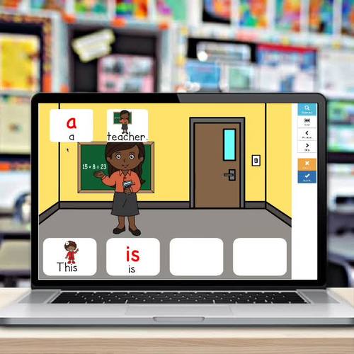Sentence Scramble with Visuals Boom Cards - Building Sentences Special ...