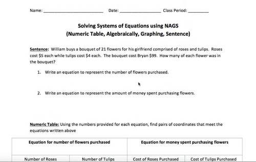 Real World Solving Linear Systems using Multiple Representations