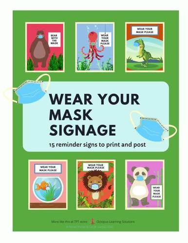 Wear Your Mask Reminder Sign Signage | COVID-19 | Back to School