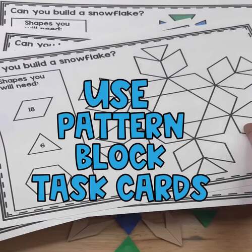 Winter Pattern Blocks Snowflakes Pictures Templates Composing Shapes ...