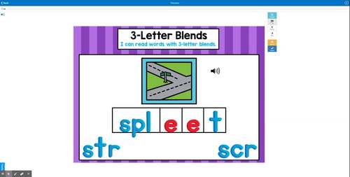 3 Letter Blends Digital Phonics Boom Cards™ Task Cards Trigraphs