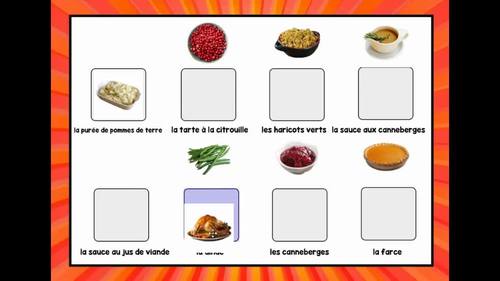 FRENCH THANKSGIVING BOOM CARDS Le Jour de l'Action de grâce French Activity