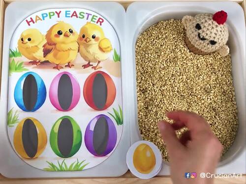 Easter Egg Color Sorting FLISAT Table Insert Template | Interactive ...