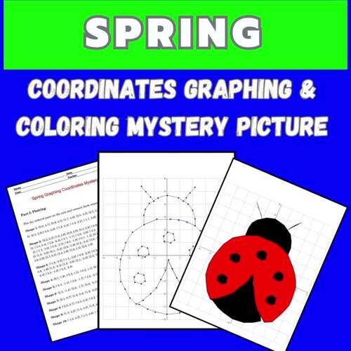 Spring Coordinates Mystery Picture Plotting Ordered Pairs ladybug #FSDEALS