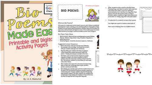 Bio Poems Made Easy (Printable and Digital) by PRO version | TPT