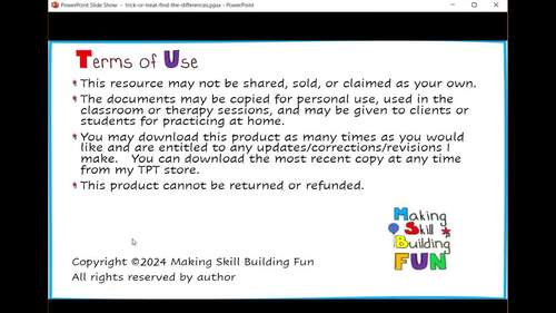 Halloween Interactive Smart Board Spot the Differences Trick-or-Treat Game