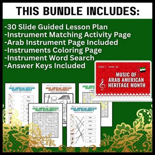 Arab American Heritage Month Music Bundle → Complete Lesson ...