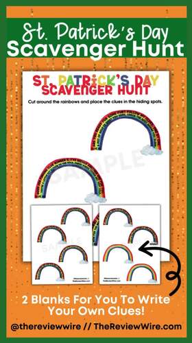 Printable Rainbow St. Patrick’s Day Scavenger Hunt by The Review Wire