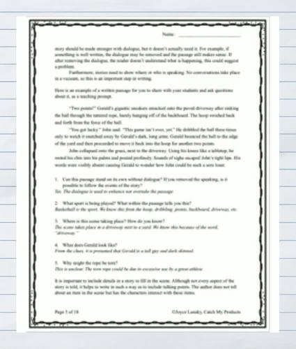 Dialogue Worksheets for High School & Middle Through Print or Digital ...