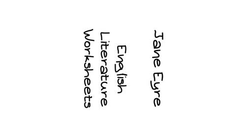 Jane Eyre PDF Worksheets by Worksheet Whisperer | TPT