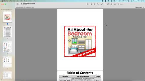Bedroom Life Skills Unit by The Autism Helper | TPT