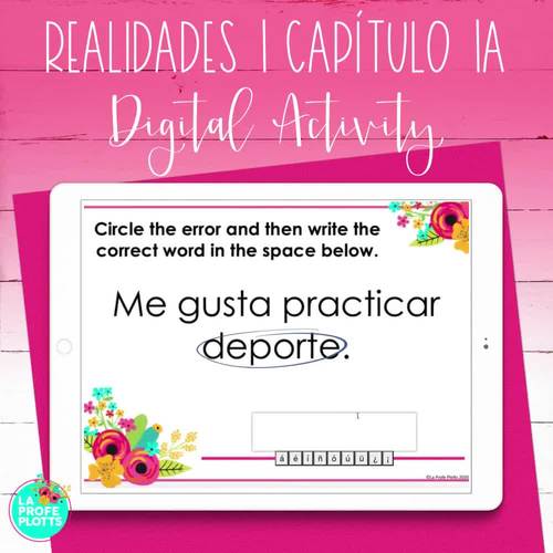 Realidades Auténtico 1 Capítulo 1A BOOM CARDS by La Profe Plotts