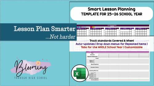 SMART Lesson Planning template for MS & HS 25-26 School Year | TPT