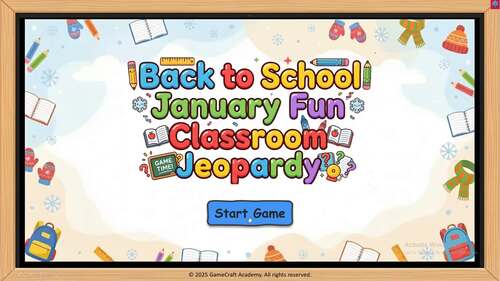 Back to School January Jeopardy Game | After Winter Break Classroom Review