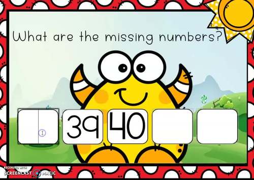 Missing numbers 1st grade 0-50 Boom cards Distance learning by Madame ...