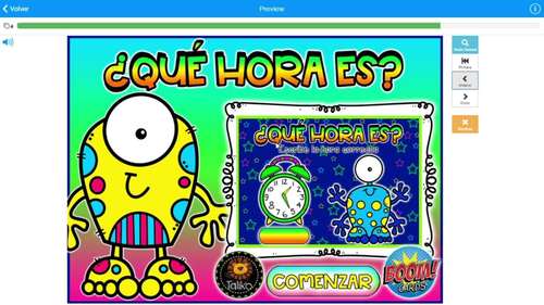 Spanish: What Time is It? Boom Cards (¿Qué hora es? ) Distance Learning