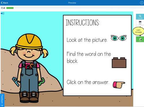 Boom Cards Build CVC Words with the Short Vowel o Construction Theme