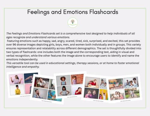 Identifying Feelings and Emotions Flashcards (ABLLS-R C54, G42) | TPT