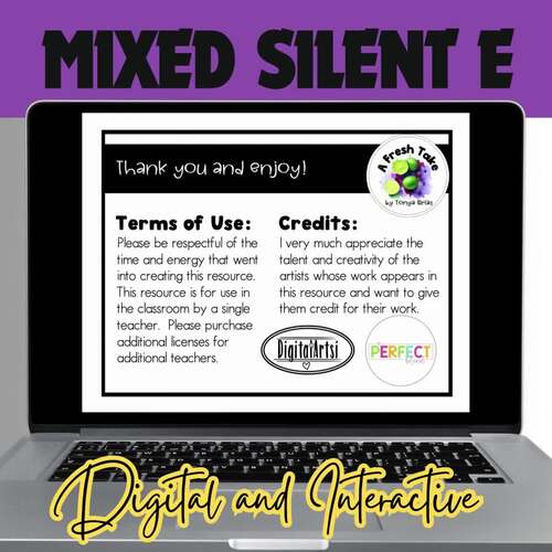 Roll & Read Mixed Silent E Words & Sentences Digital Phonics Game No Prep!