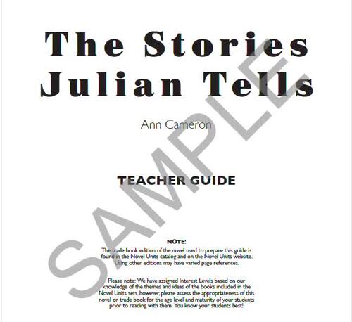 The Stories Julian Tells Novel Units® Teacher Guide Novel Study | TPT
