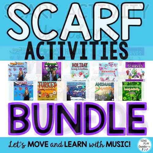 Scarf Movement Activity Bundle 2 Entire School Year: Music, PE, Preschool