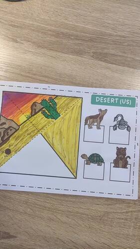 Science Project: Habitat Animal triorama for kids Craft activity diorama