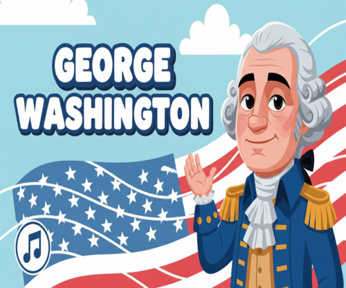 George Washington History Song and Lyrics Video for Social Studies