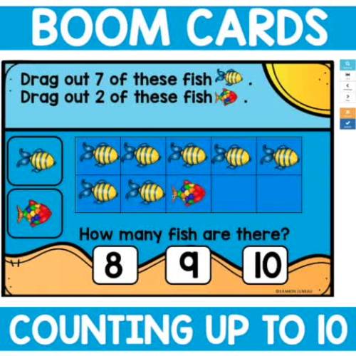 Matching Numbers to Quantities Counting to 10 Kindergarten Math Boom ...