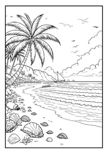 Printable Summer Vacation Coloring Pack | 49 Pages of Fun & Relaxation