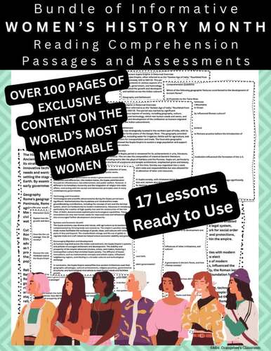 Women's History Month Bundle Passages & Assessments Social Studies ...