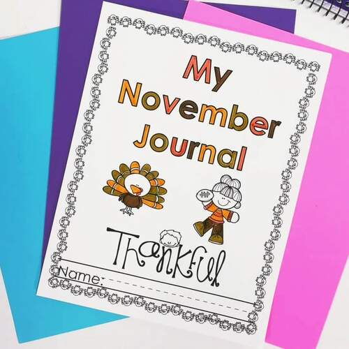 November Thanksgiving JOURNAL Writing Prompts for Daily Writing First ...