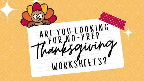Thanksgiving Kindergarten Literacy, Math, Science, and Poetry Worksheet ...