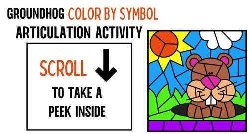 Groundhog's Day Articulation Color By Code: SH, CH, TH, J | TPT