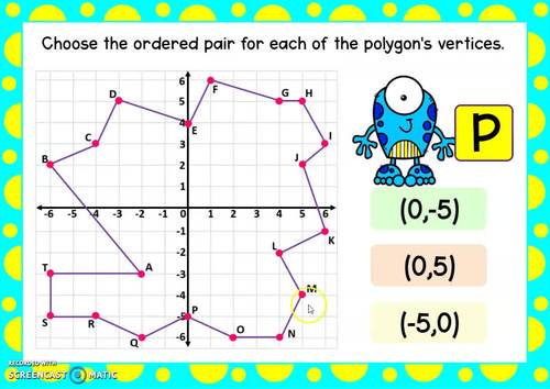 Four Quadrant Coordinate Grid Ordered Pairs Boom Cards™ Distance Learning