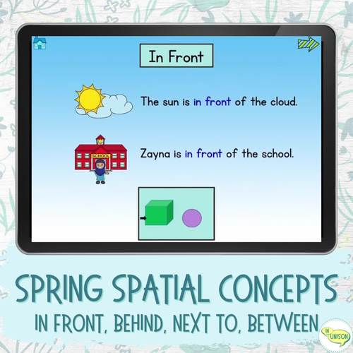 Spring Spatial Concepts Boom Cards™ BUNDLE by In Unison Speech Therapy