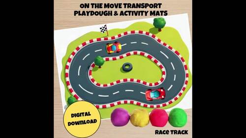 On the Move Transport Playdough & Activity Mats – Train, Plane & Road Fun