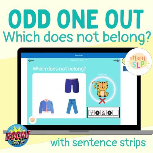 Odd One Out: Which Does Not Belong? Boom Cards™ by Mau SLP | TPT