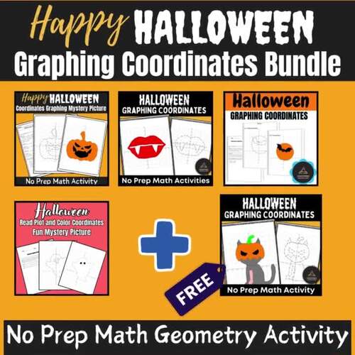 Halloween Math Activity Bundle Graphing Coordinates Mystery Pictures ...
