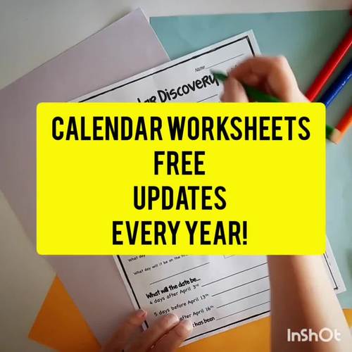 Calendar Worksheets Bundle - July to July Year by Mathful Learners